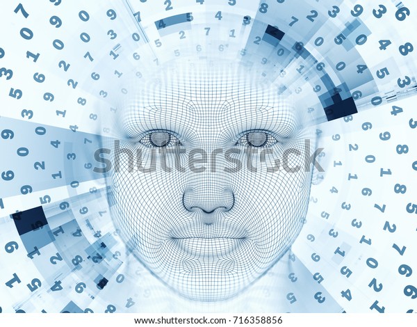 3d Rendering Mind Field Series Background Stock Illustration 716358856