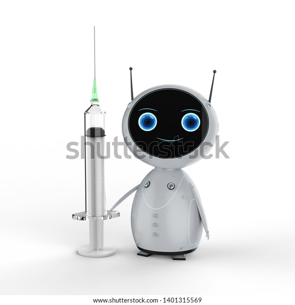 3d Rendering Mini Robot Hand Holding Stock Illustration 1401315569 ...