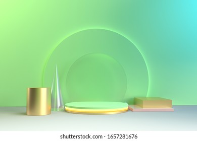 3d Design Green Color Booth Suitable Stock Illustration 1939247473 ...