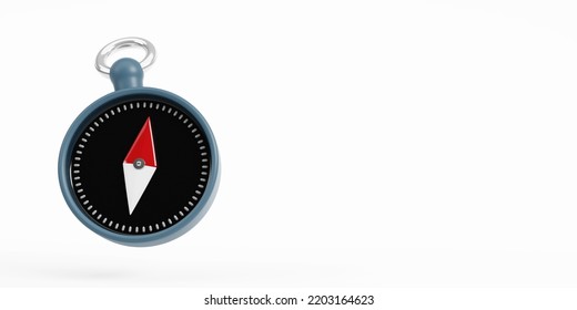 3d Rendering Minimal Compass On White Stock Illustration 2203164623 ...