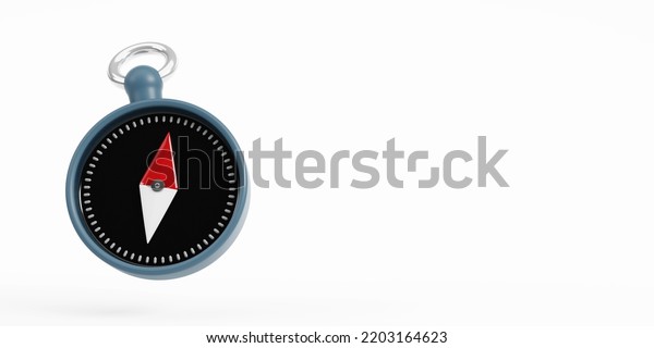 3d Rendering Minimal Compass On White Stock Illustration 2203164623 ...