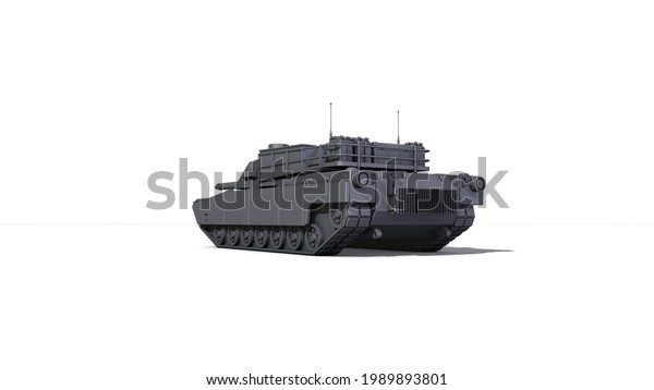 3d Rendering Model Abrams M1 Tank Stock Illustration 1989893801