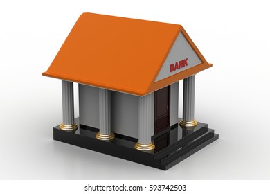 3d Rendering Model Bank Stock Illustration 593742503 | Shutterstock