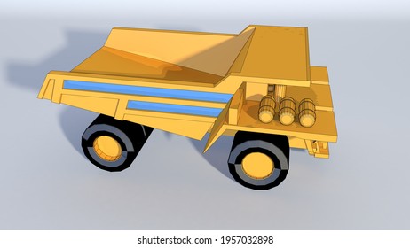 3d Rendering Model Larger Quarry Truck Stock Illustration 1957032898 ...