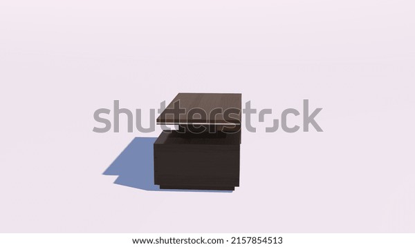 3d Rendering Model Office Desk Made Stock Illustration 2157854513 ...