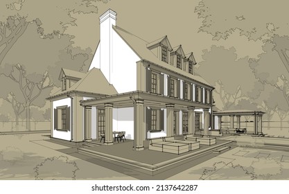 Colonial architecture drawing 1,631 รายการ ภาพ ภาพสต็อกและเวกเตอร์ ...