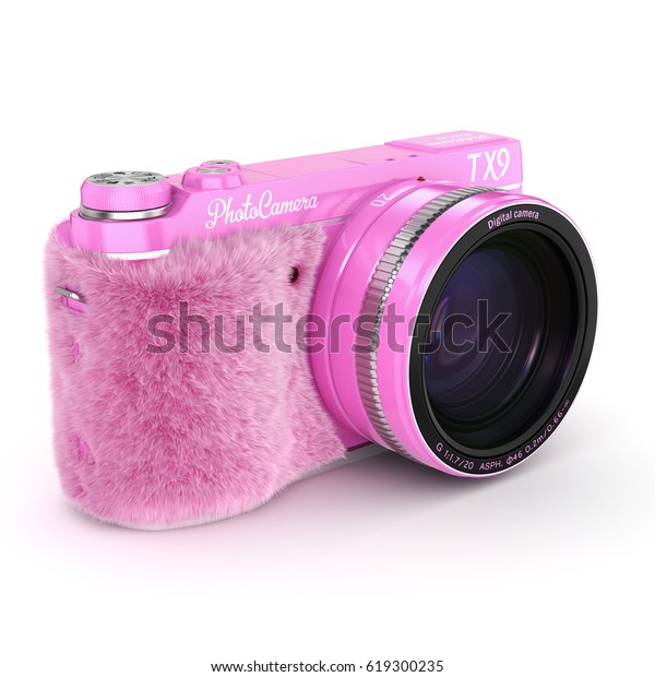 3d Rendering Modern Digital Camera On Stock Illustration 619300235