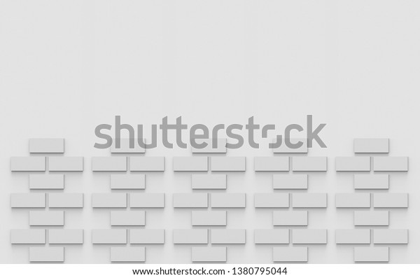 3d Rendering Modern Gray Brick Design Stock Illustration 1380795044 ...