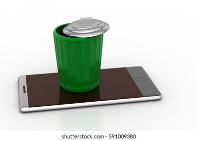 3d Rendering Modern Mobile Phone Recycle Stock Illustration 591009380 ...