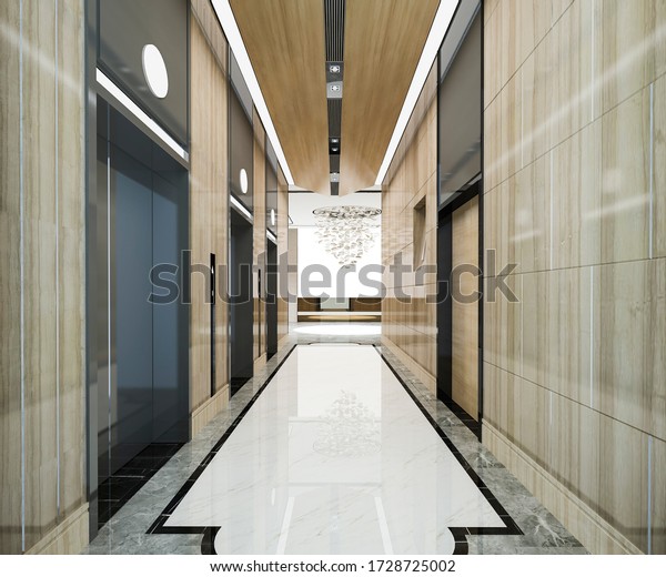 3d Rendering Modern Steel Elevator Lift Stock Illustration 1728725002 ...
