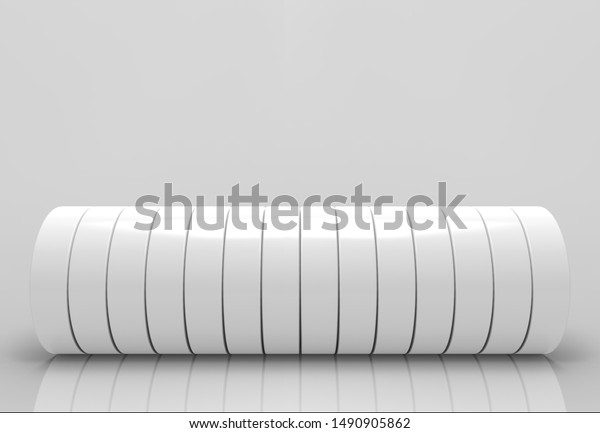 3d Rendering Modern White Cylinder Curve Stock Illustration 1490905862 ...