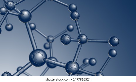 3d Rendering Molecular Structure Microcrystalline Molecular Stock ...