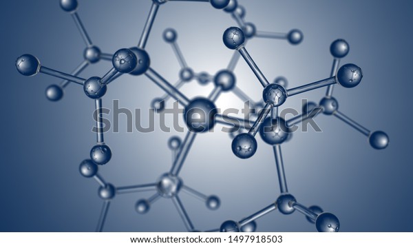 3d Rendering Molecular Structure Microcrystalline Molecular 库存插图 1497918503
