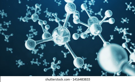 3d Rendering Molecule Structure Scientific Medical 스톡 일러스트 1416483833 ...