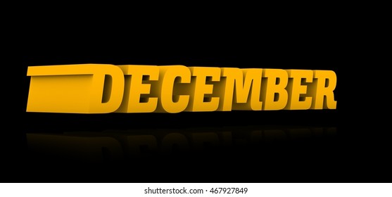 3d Rendering Month Text December Stock Illustration 467927849 ...