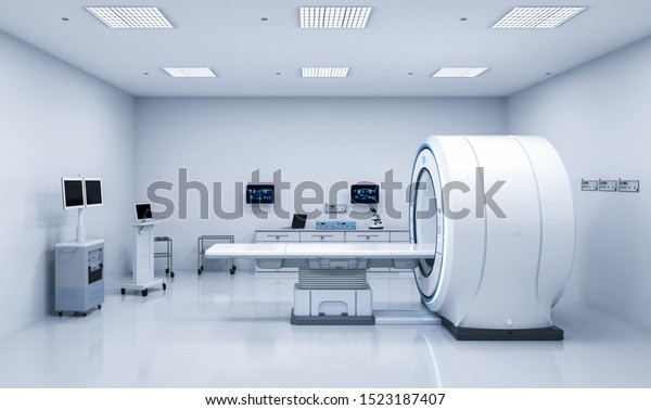 3d Rendering Mri Scan Machine Magnetic Stock Illustration 1523187407 ...