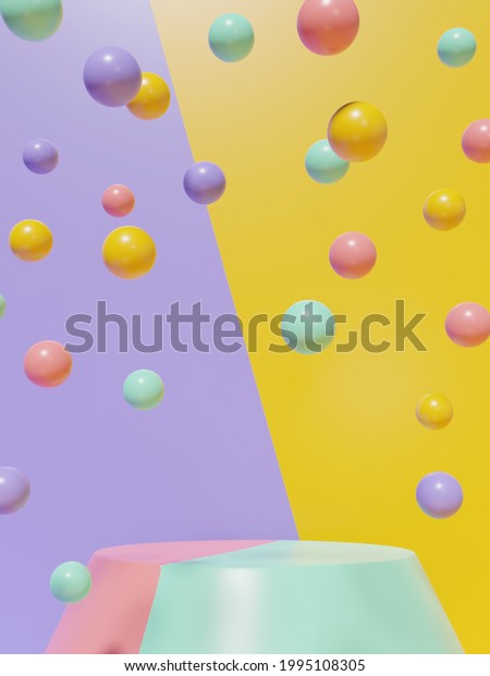 3d Rendering Multi Colors Product Display Stock Illustration 1995108305 ...