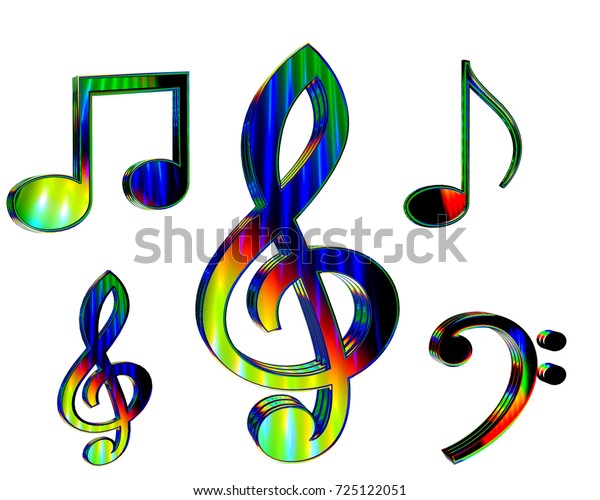 3d Rendering Musical Note Wings On Stock Illustration 725122051 ...