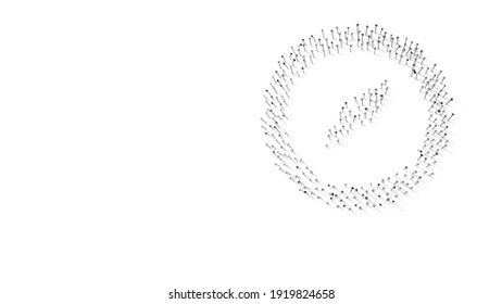 3d Rendering Nails Shape Symbol Compass Stock Illustration 1919824658 ...