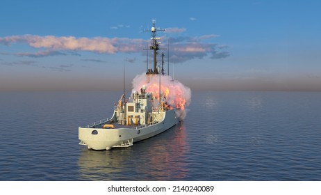 3d Rendering Naval Ship Stock Illustration 2140240089 | Shutterstock