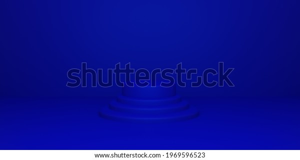 3d Rendering Navy Blue Stage Product Stock Illustration 1969596523 ...