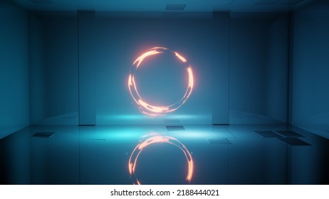 3d Rendering Neon Light Flows Abstract Stock Illustration 2188444021 ...