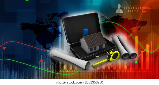 3d Rendering New Project Plan Stock Illustration 2051353250 | Shutterstock