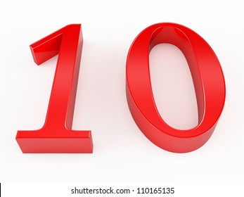 3d Rendering Number 10 Stock Illustration 110165135 | Shutterstock
