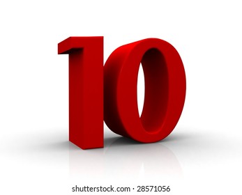 3d Render Number 10 Stock Illustration 45725149 | Shutterstock
