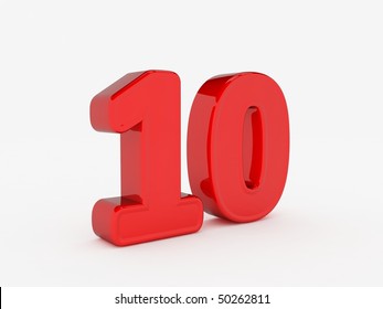 3d Rendering Number 10 Stock Illustration 50262811 | Shutterstock
