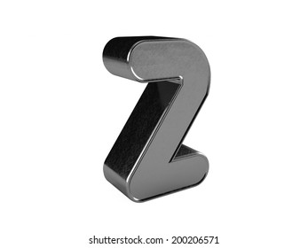 3d Rendering Number 2 Scratched Metal Stock Illustration 200206571 ...
