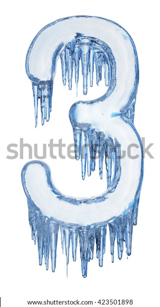 3d Rendering Number 3 Ice Font Stock Illustration 423501898 | Shutterstock