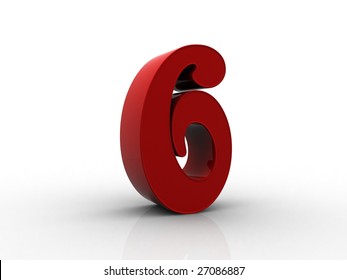 3d Rendering Number 6 Stock Illustration 27086887 | Shutterstock