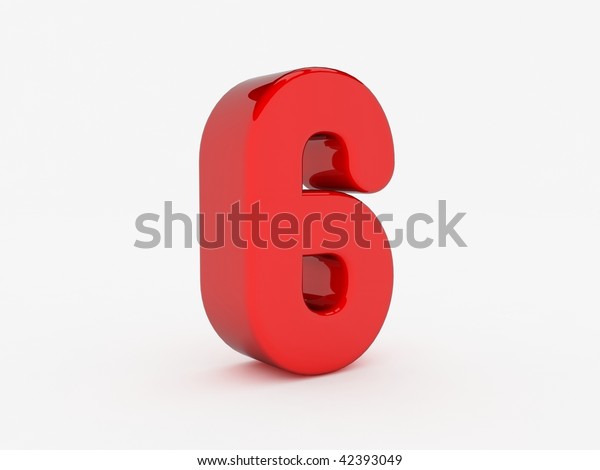 3d Rendering Number 6 Stock Illustration 42393049