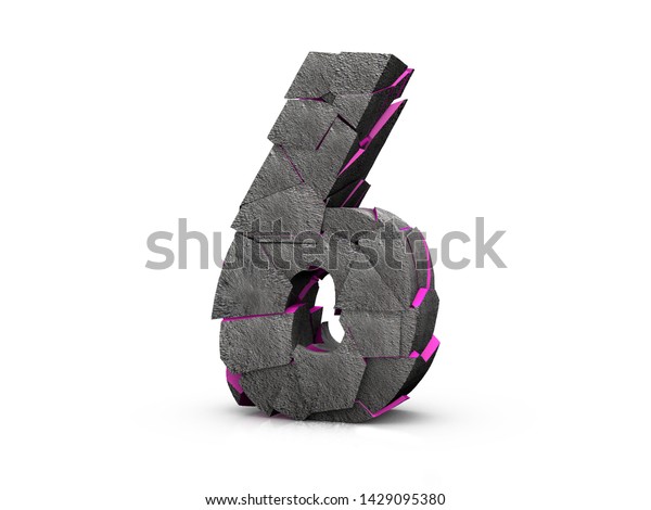 3d Rendering Number 6 Isolated On Stock Illustration 1429095380 ...