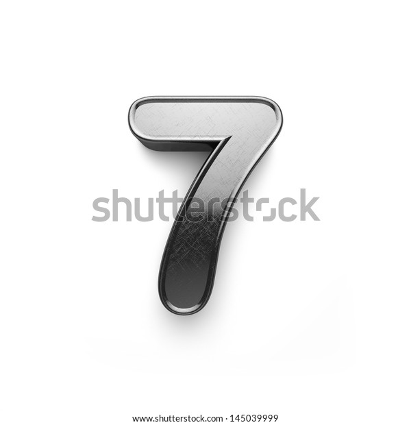 3d Rendering Number 7 Scratched Metal Stock Illustration 145039999 ...