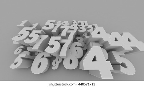 3d Rendering Numbers Stock Illustration 448591711 | Shutterstock