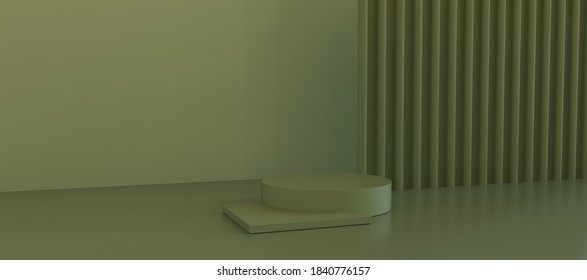 3d Rendering Olive Green Minimal Background 库存插图 1841466769 | Shutterstock