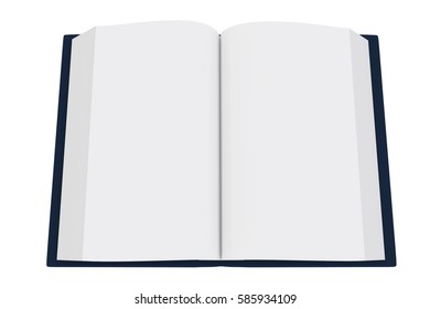 Open Book Realistic Vector Mockup Blank Stock Vector (Royalty Free ...