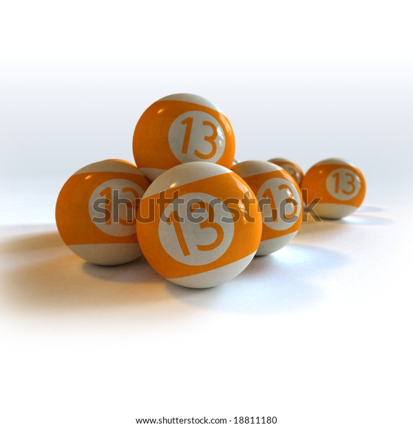 3d Rendering Orange Billiard Balls Number Stock Illustration 18811180 ...