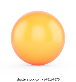 3d Rendering Orange Sphere On White Stock Illustration 678167875 ...