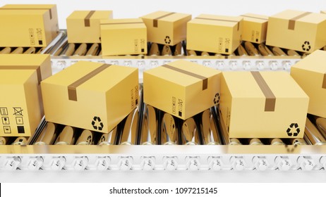 Packages Delivery Packaging Service Parcels Transportation Stock ...