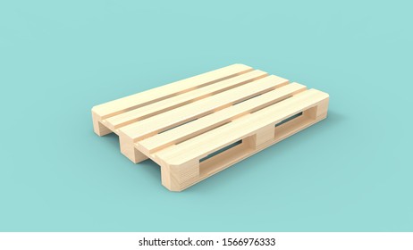 3d Rendering Pallet Isolated Studio Background Stock Illustration ...