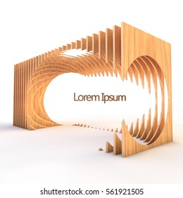 3d Rendering Parametric Objects Wood On Stock Illustration 561921505 ...