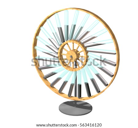 3 D Rendering Perpetual Motion Machine Bhaskaras Stock Illustration ...