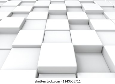 3d Rendering Perspective View Abstract White Stock Illustration ...