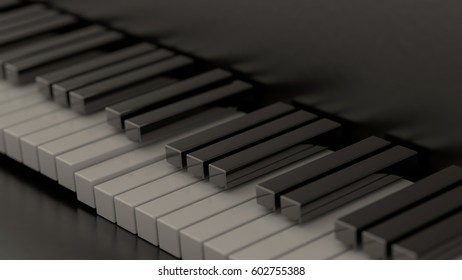 3d Rendering Piano Keys Stock Illustration 602755388 | Shutterstock