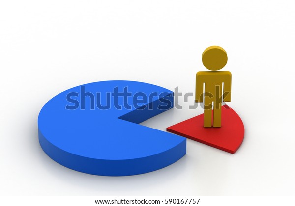 3d Rendering Pie Chart Man Stock Illustration 590167757 | Shutterstock