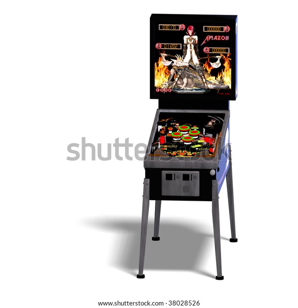 3d Rendering Pinball Clipping Path Shadow Stock Illustration 38028526 ...