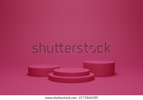 3d Rendering Pink Colour Theme Various Stock Illustration 2171866589 ...